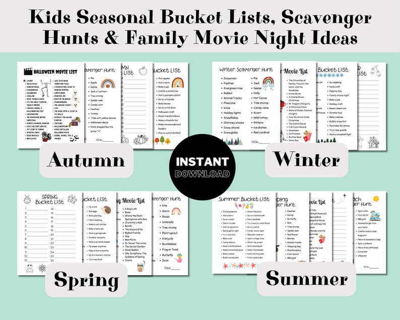 Summer Bucket List, Scavenger Hunts, Summer Printable, Summer Time ...