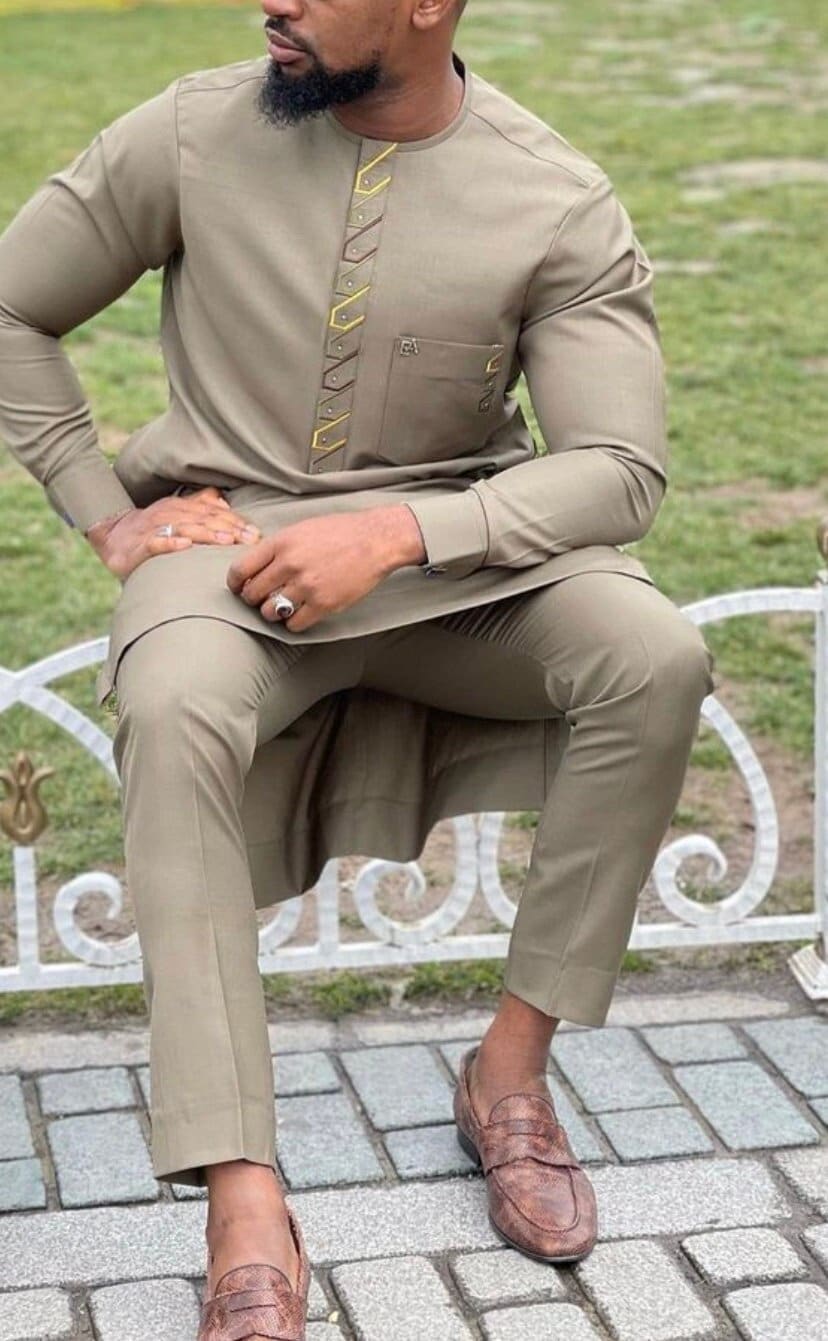 African Men Clothing,dashiki, Senator Wear, Grooms Men Suit, Mens ...