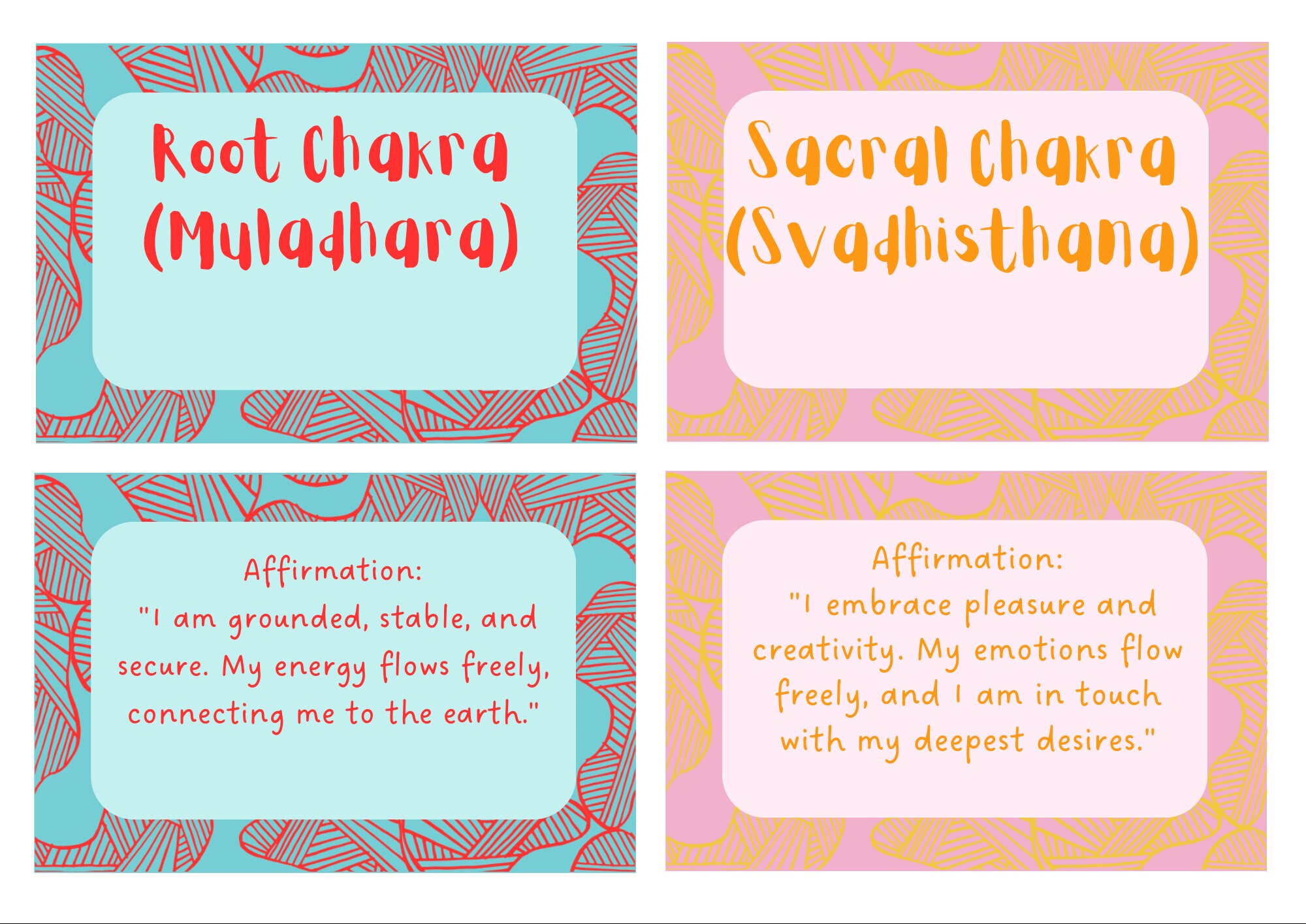 Chakra Affirmation Cards - Etsy