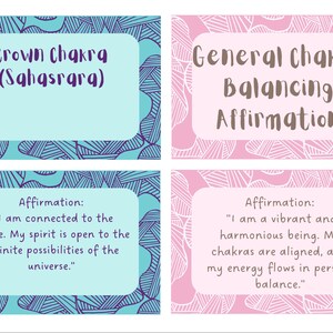 Chakra Affirmation Cards - Etsy