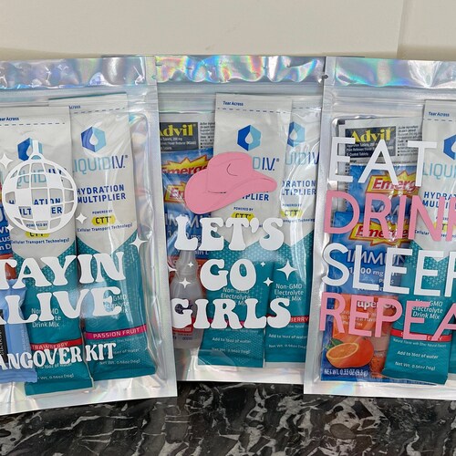 Personalized Hangover Kit L Pre Packaged Original Hangover Kit Etsy
