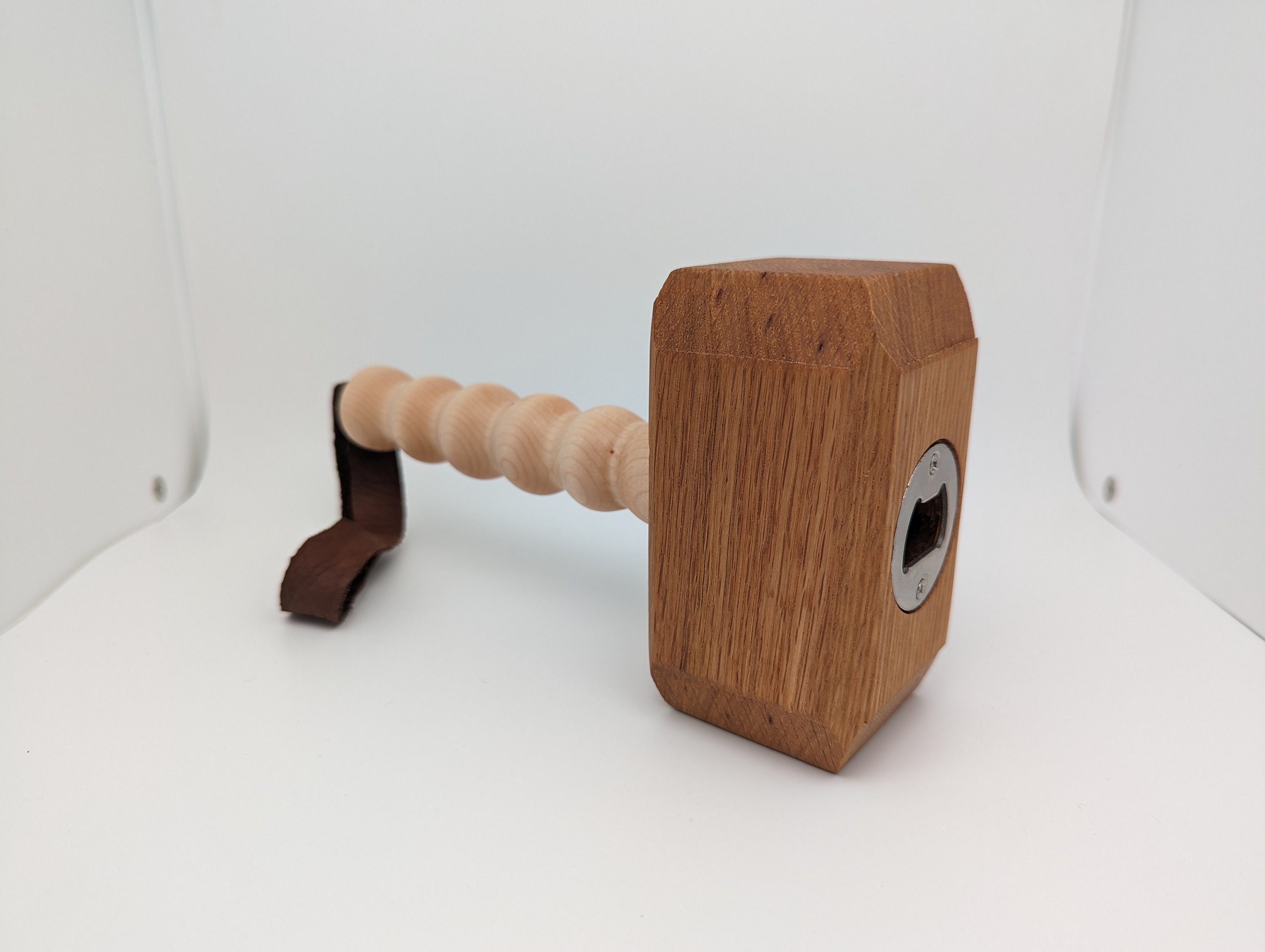 Oak/maple Thor's Hammer Woodworking Mallet and Bottle Opener Mjolnir ...