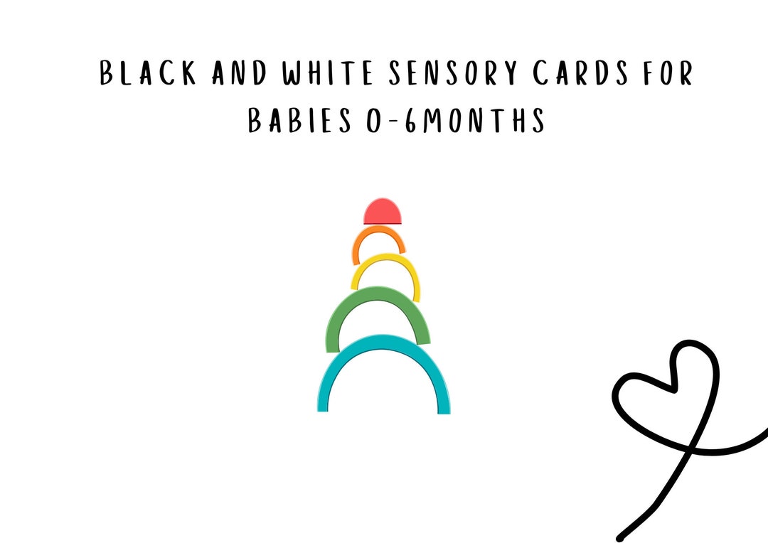 Black and White Sensory Cards 0-6 Months - Etsy