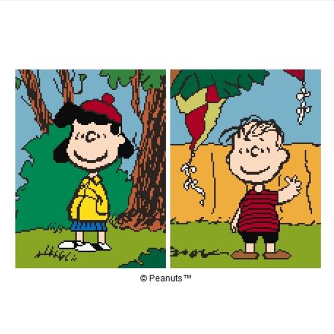Lucy and Linus Van Pelt Cross Stitch Pattern Duo, Peanuts Character Set ...