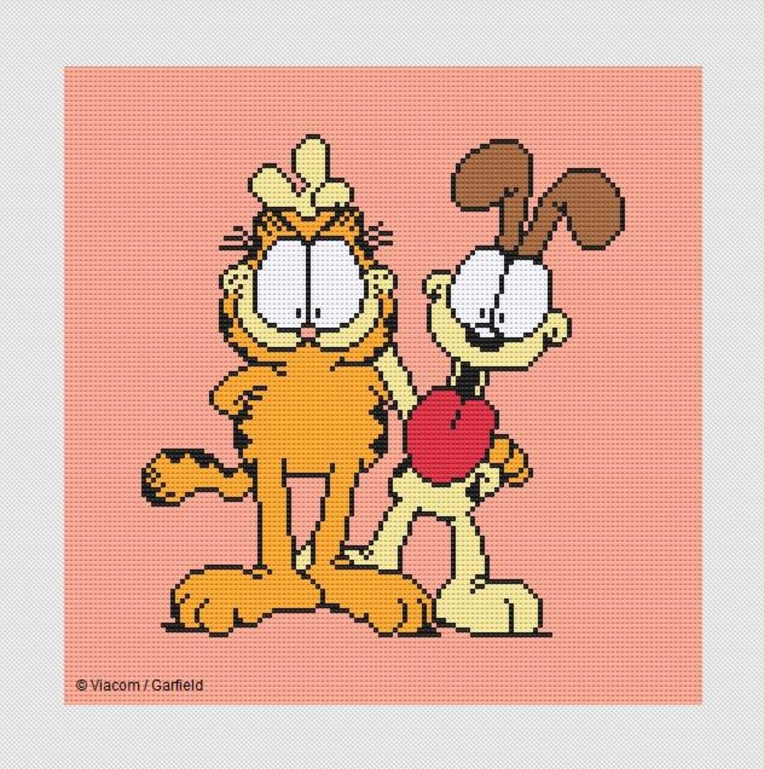 Garfield and Odie Cross Stitch Pattern, Cartoon Character, Craft ...