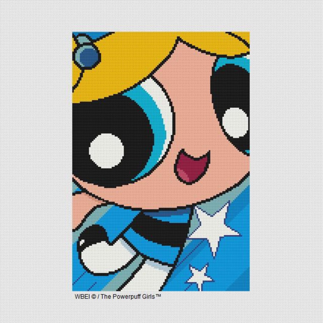 Bubbles Cross Stitch Pattern, Powerpuff Girls, Craft Project, Wall Art ...