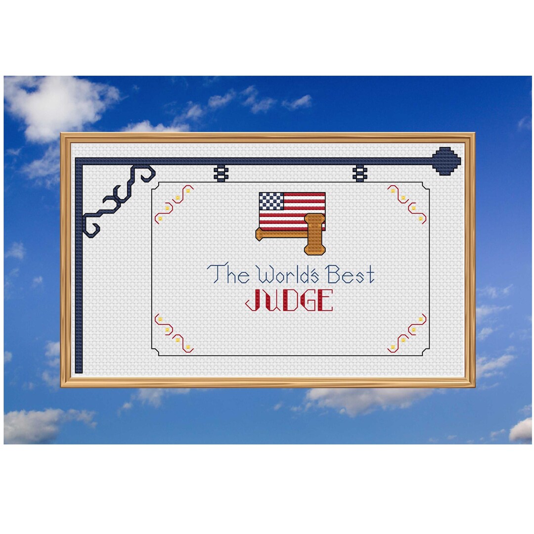 The World's Best Judge Cross Stitch Pattern: Gift for Lawyer (PDF ...