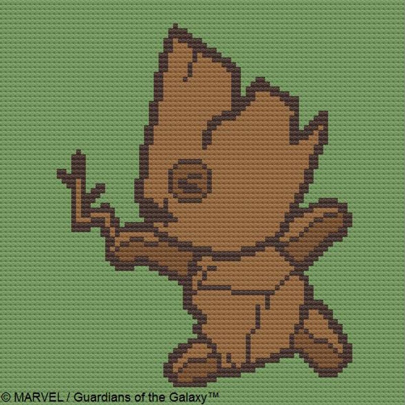 Groot Cross Stitch - Etsy