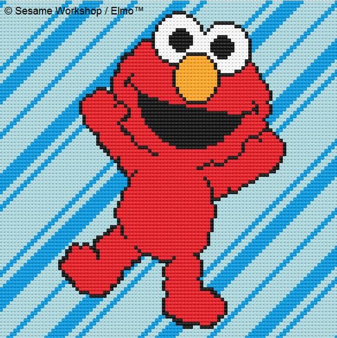 Elmo Cross Stitch Pattern, Sesame Street Character, Craft Project for ...