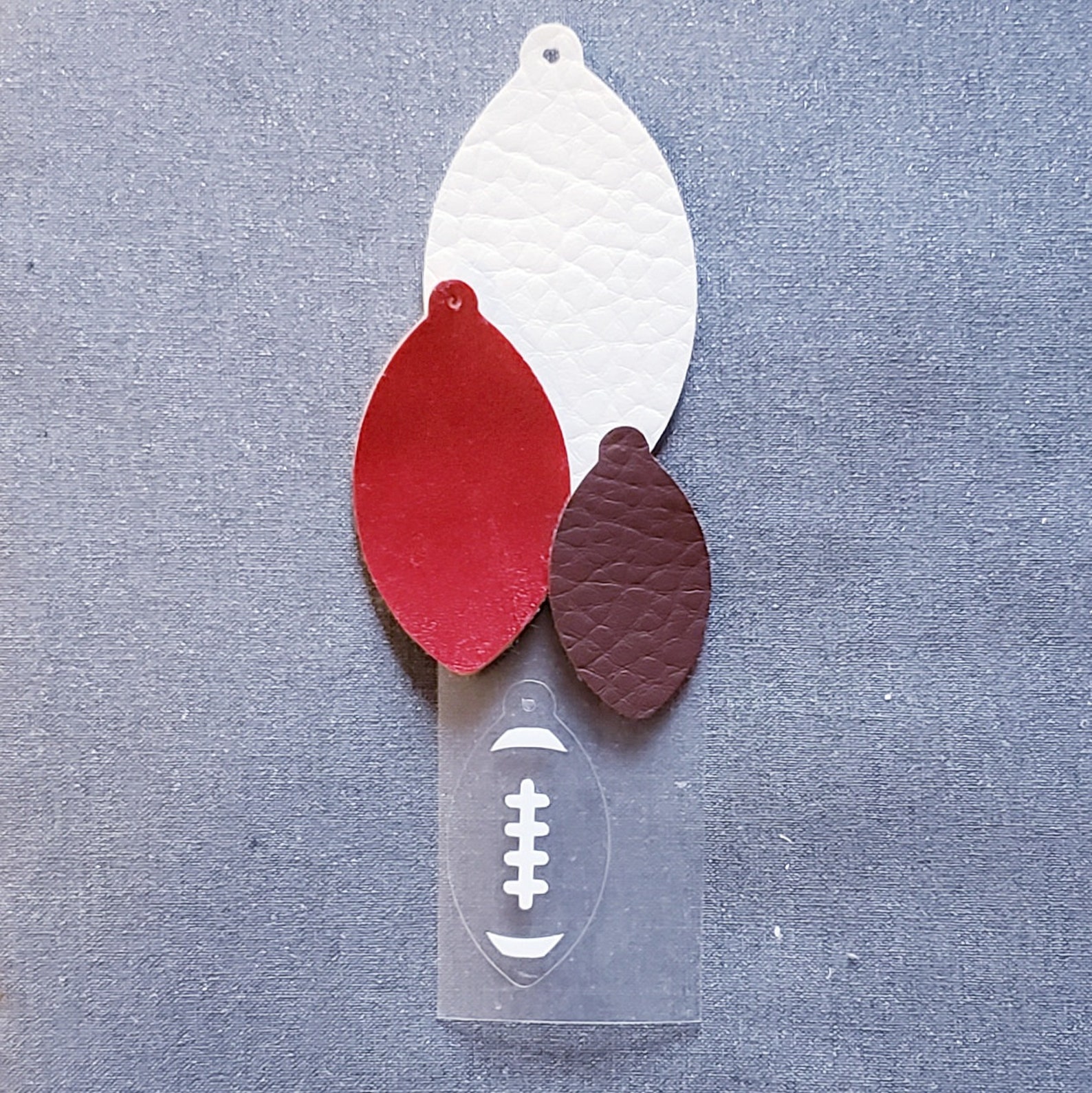 Football Earring SVG Template: Faux Leather Cutting Pattern (digital ...