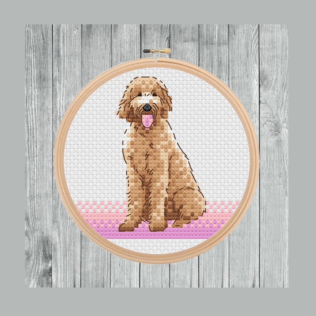 Goldendoodle Cross Stitch Pattern Mini, Ornament for Dog Lover ...