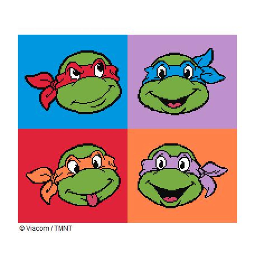 Teenage Mutant Ninja Turtles Cross Stitch Pattern, TMNT Character Set ...