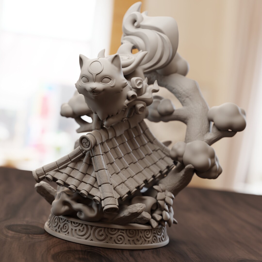Amaterasu Okami Maximum Detailed 8K 3D Printed Figure - Etsy