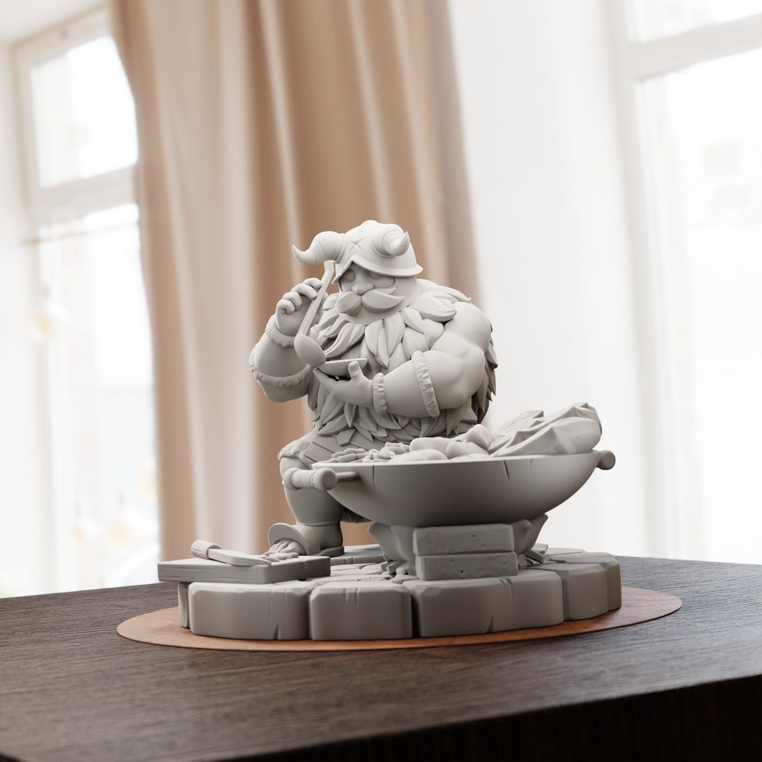 Warrior & Cook | Maximum Detailed 12K 3D Printed Figure - Etsy