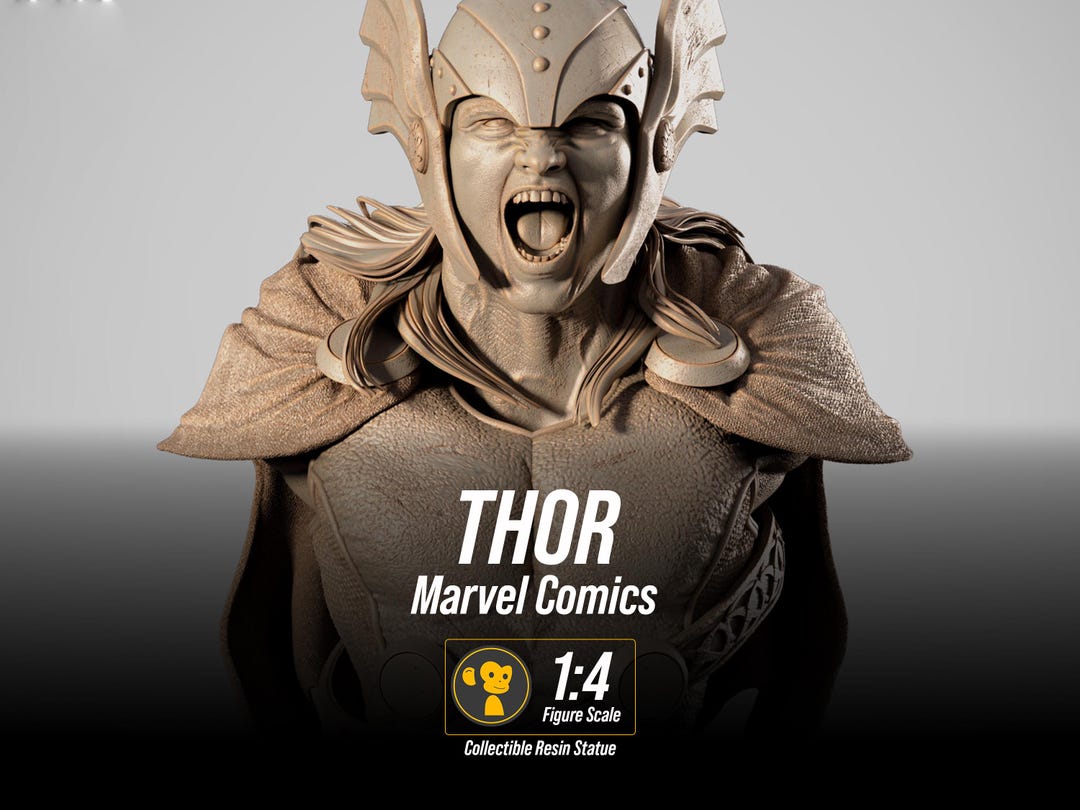The Thunder God | Maximum Detailed 12K 3D Printed Bust - Etsy