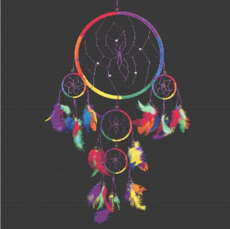 Dream Catcher Cross Stitch Pattern PDF Download Intermediate - Etsy