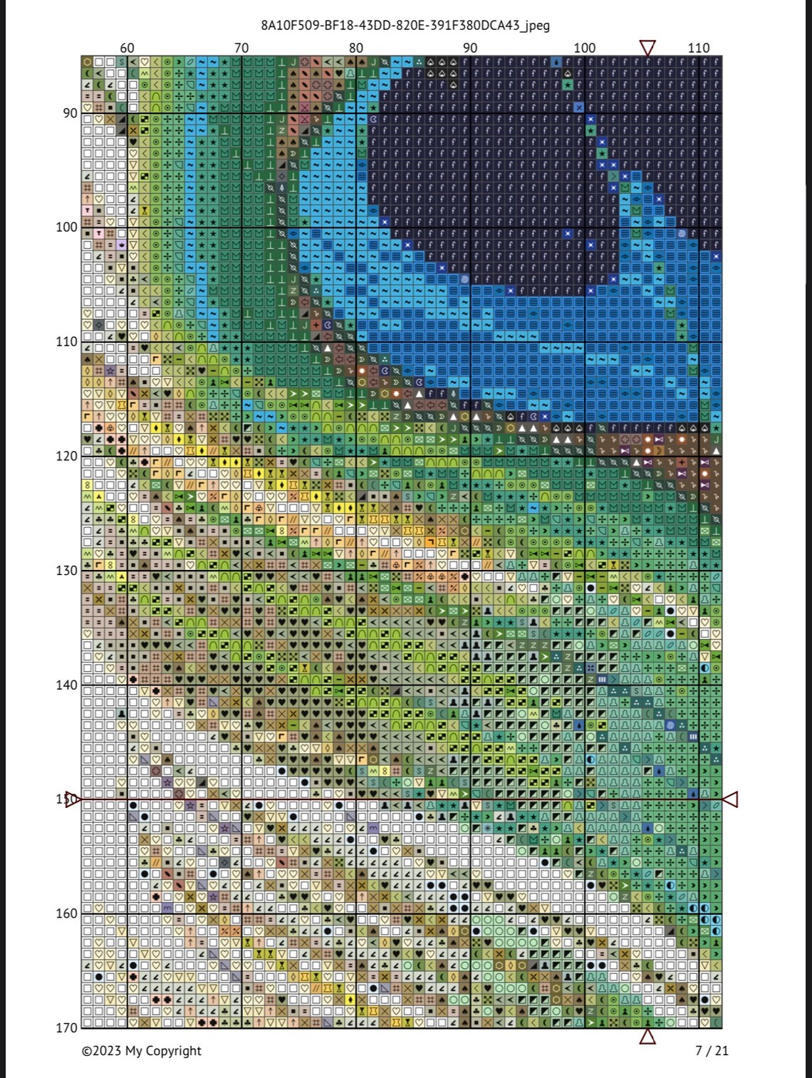 Peacock Feather Cross Stitch Pattern Instant Download Intermediate ...