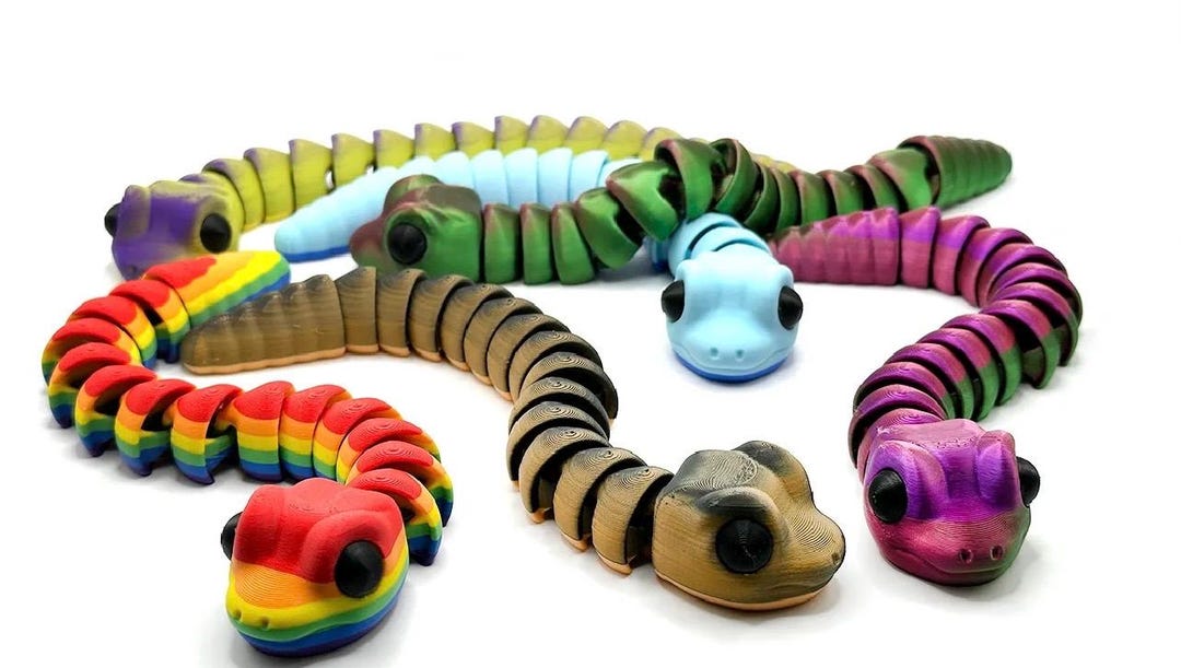 Articulated Baby Snake Fidget Toy - Etsy