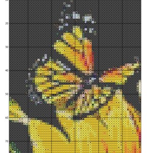 Sunflower Cross Stitch Pattern PDF Download DMC Thread Intermediate ...