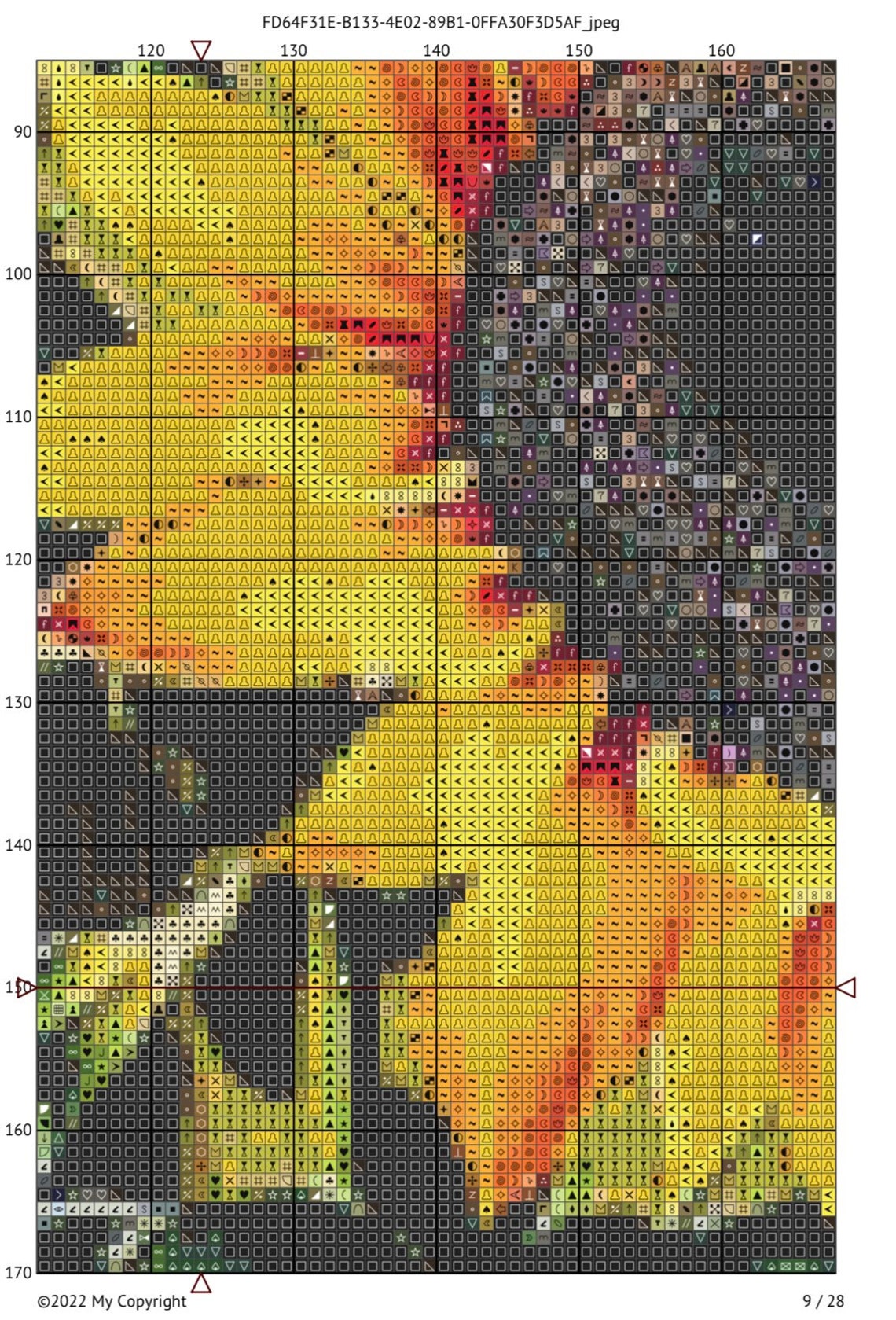 Sunflower Cross Stitch Pattern PDF Download DMC Thread Intermediate ...