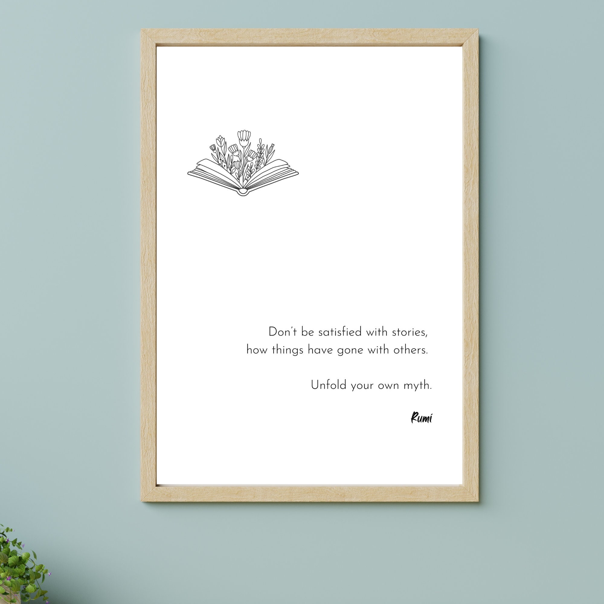 Rumi Quote Printable Wall Art | Digital Download | Set of 3 Rumi Quotes ...