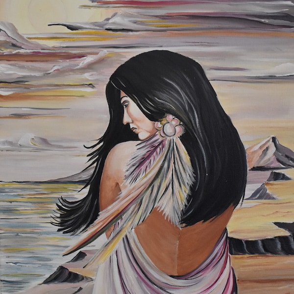 Native American Acrylic Painting - Etsy