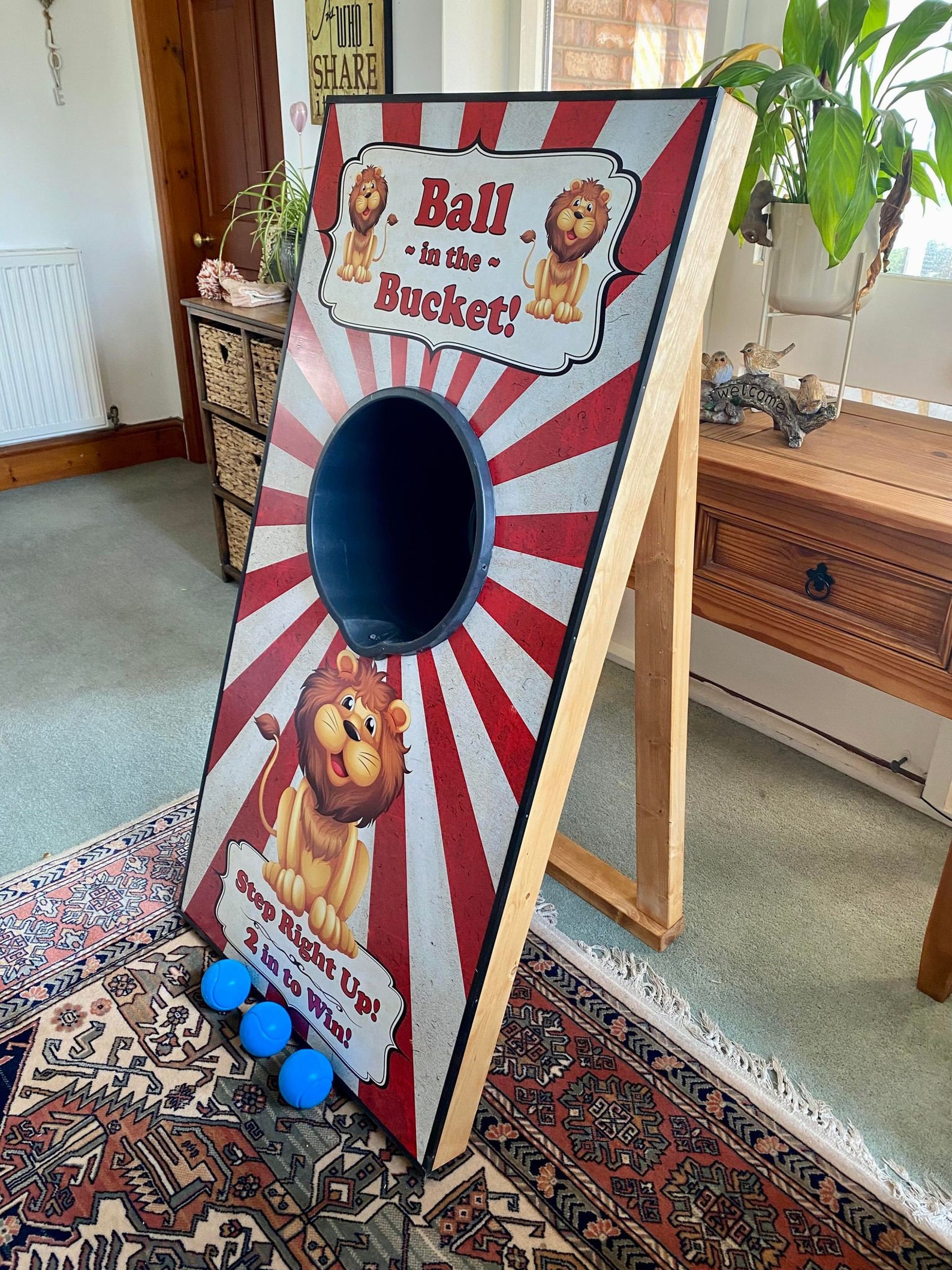 Lion Ball in the Bucket Game Commercial Traditional Carnival Fete Games ...