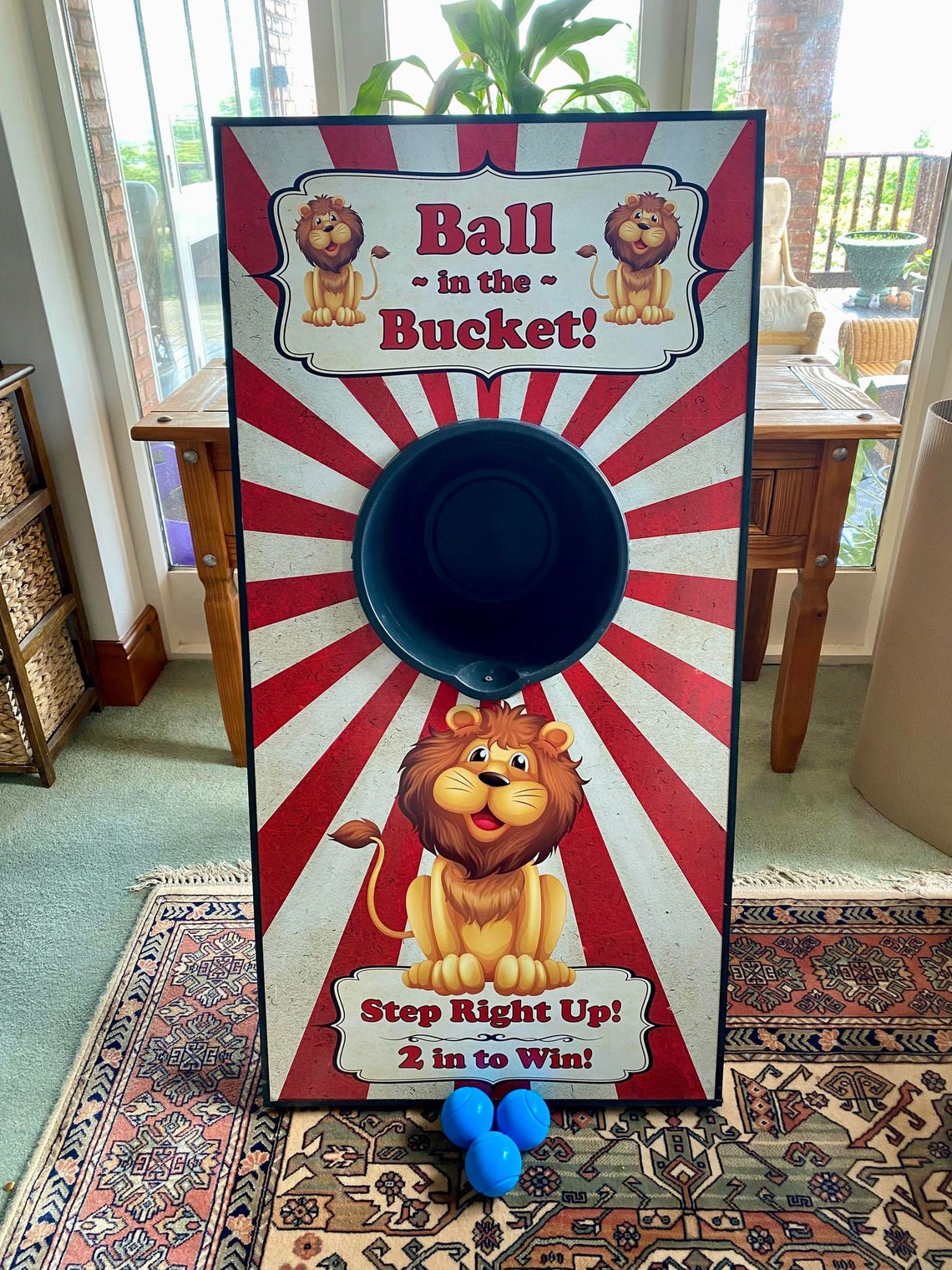 Lion Ball in the Bucket Game Commercial Traditional Carnival Fete Games ...
