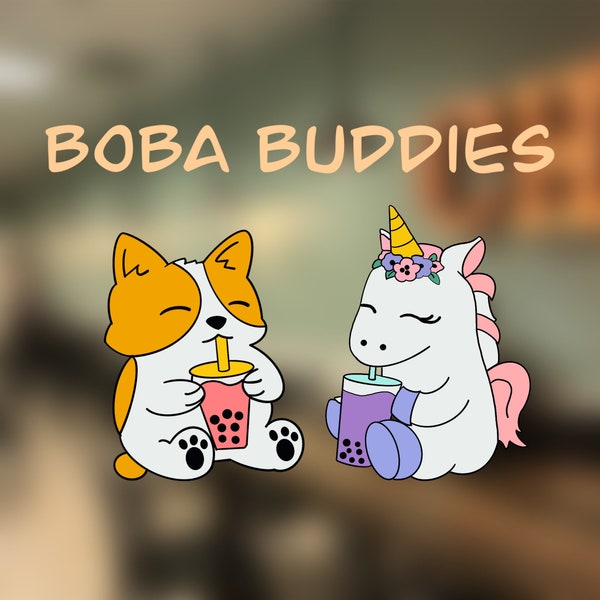 Corgi Boba Stickers - Etsy
