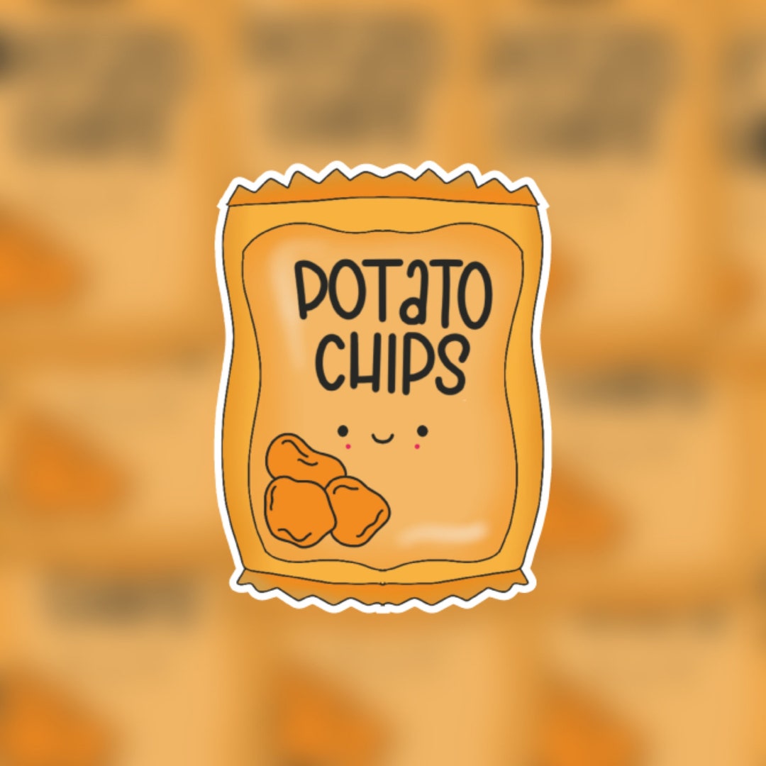 Cute Potato Chip Sticker Snack Sticker Kawaii Sticker - Etsy