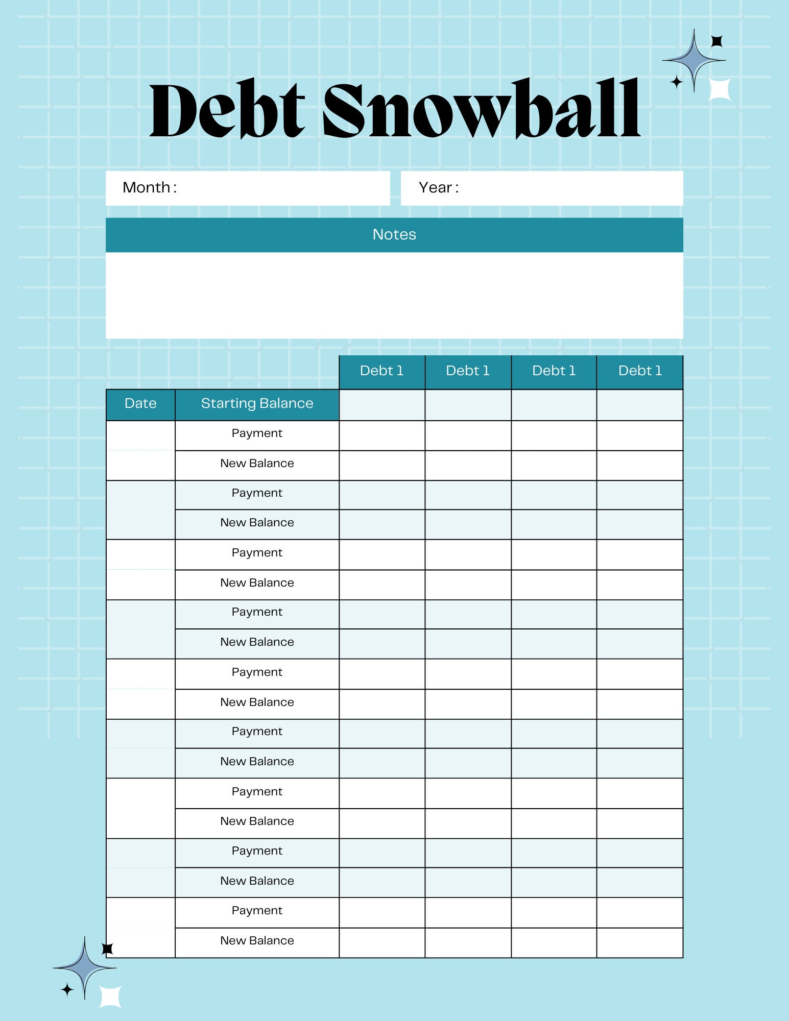 Debt Snowball - Etsy