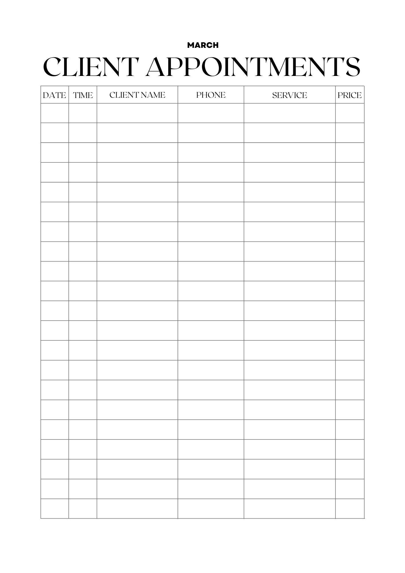 Appointment Tracker Printable, Appointment Reminder, Meeting Tracker ...