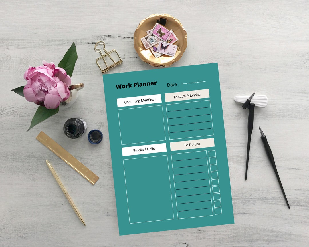 WORK PLANNER || Planner | Printable Planner | Instant Download ...