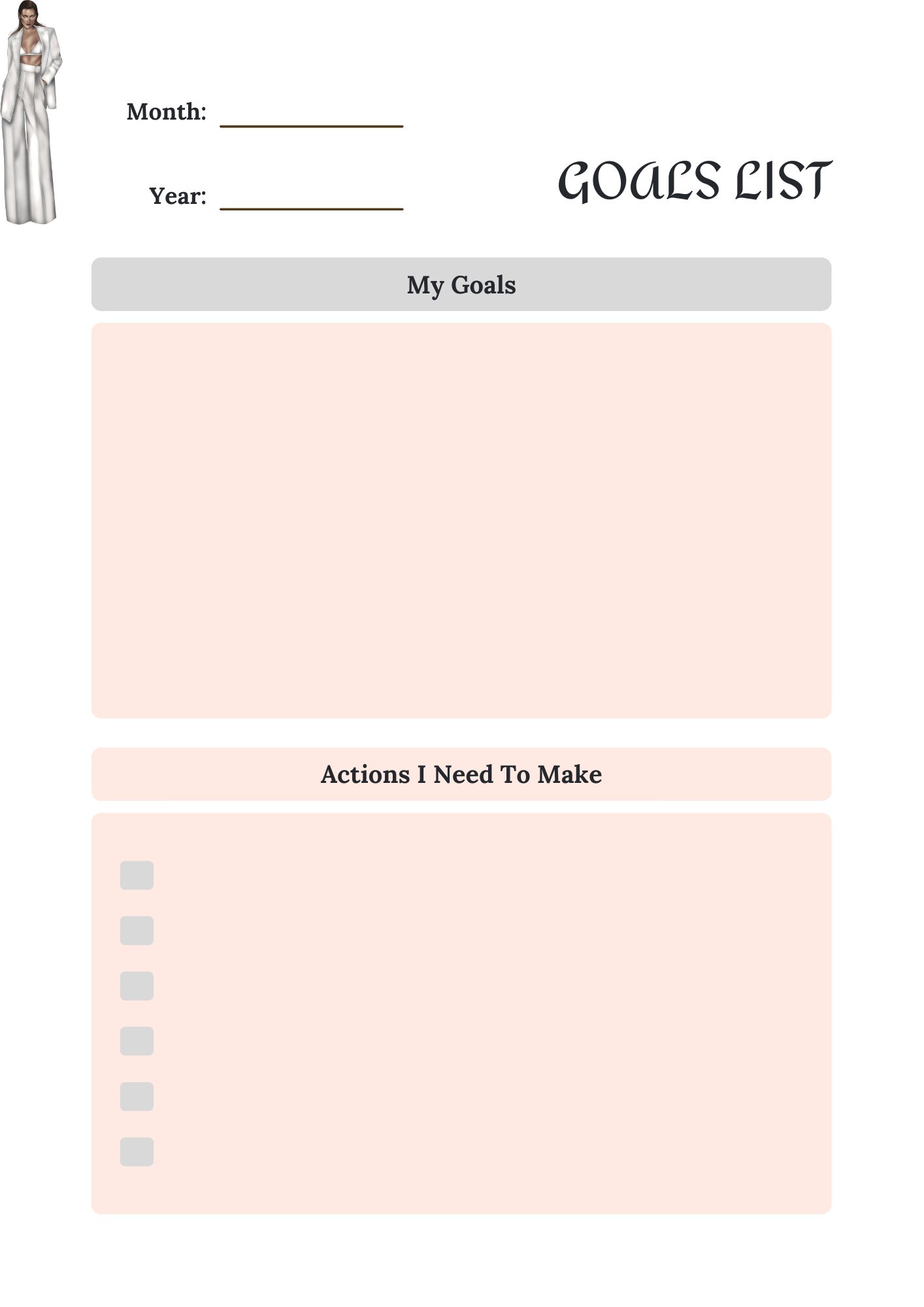 Editable Goal Planner in Canva | Canva Template Pack | Goal Planner ...