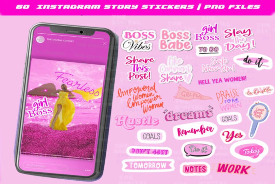 BOSS LADY STICKERS, Instant Download, Printable Stickers, Modern ...