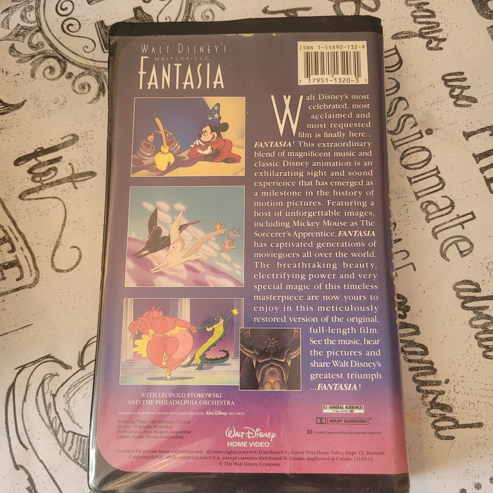 Fantasia ~ Vhs Tape #1132 - Etsy