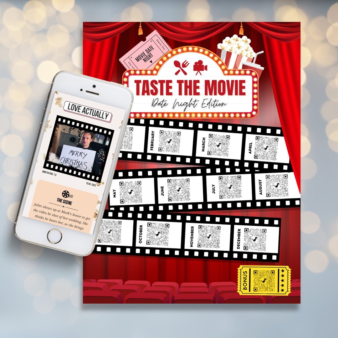 Date Night Taste the Movie Calendar - 12 Movie & Recipe Pairings for ...