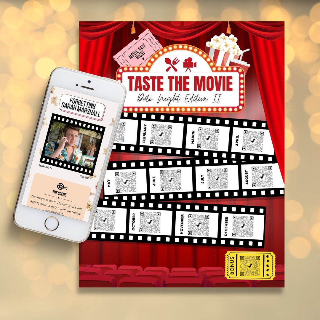 Date Night II Taste the Movie Calendar - 12 Movie & Recipe Pairings for ...