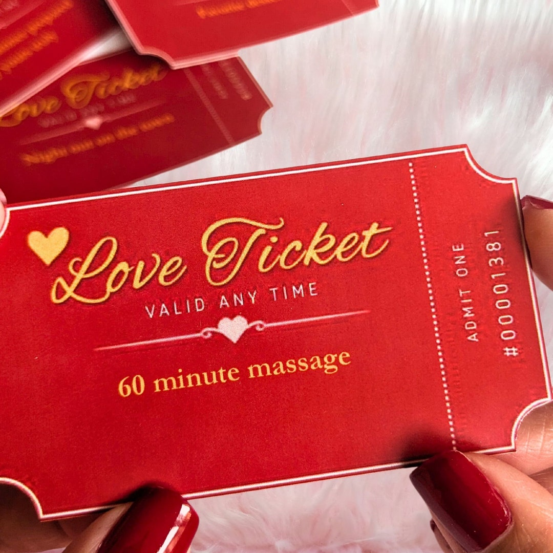 Editable Love Tickets - Customize & Print Romantic Gift for Valentine's ...
