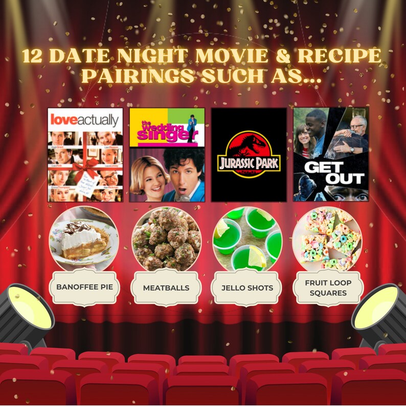 Date Night Taste the Movie Calendar - 12 Movie & Recipe Pairings for ...