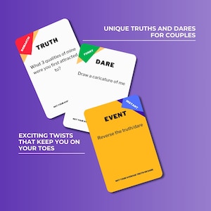 Truth or Dare Couples Game Date Night Idea, Fun Questions for ...