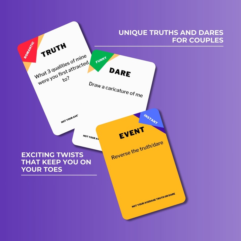 Date Night Card Game - Couples Truth or Dare - Fun Questions for ...