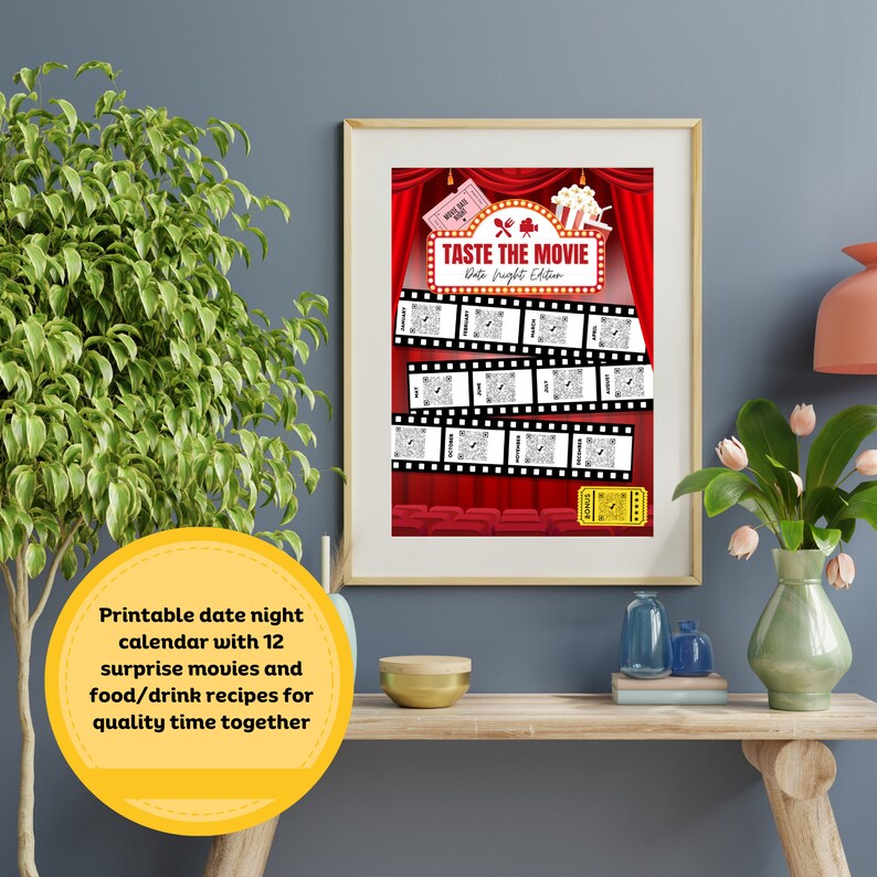 Date Night Taste the Movie Calendar - 12 Movie & Recipe Pairings for ...