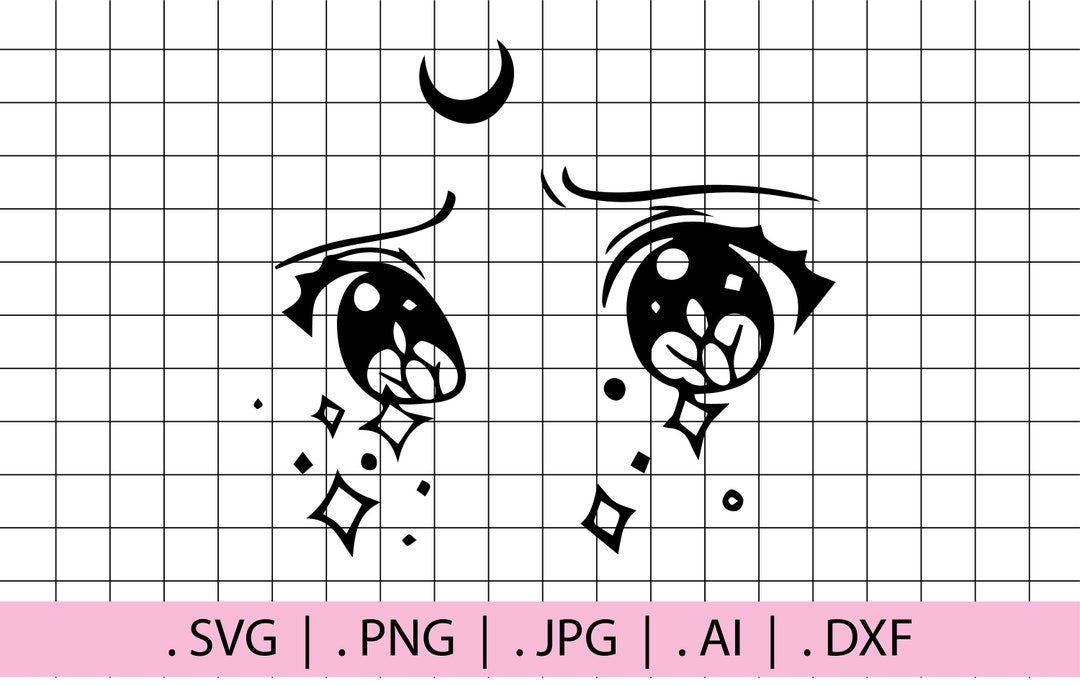 Anime Eyes SVG | Decal | Digital Download | Anime | Otaku | Japan ...