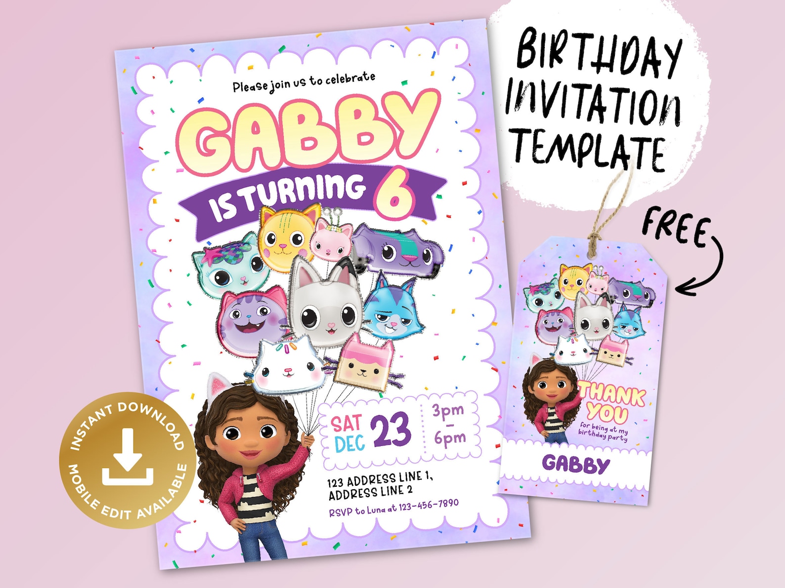 Printable Birthday Invitation Digital Birthday Invitation - Etsy