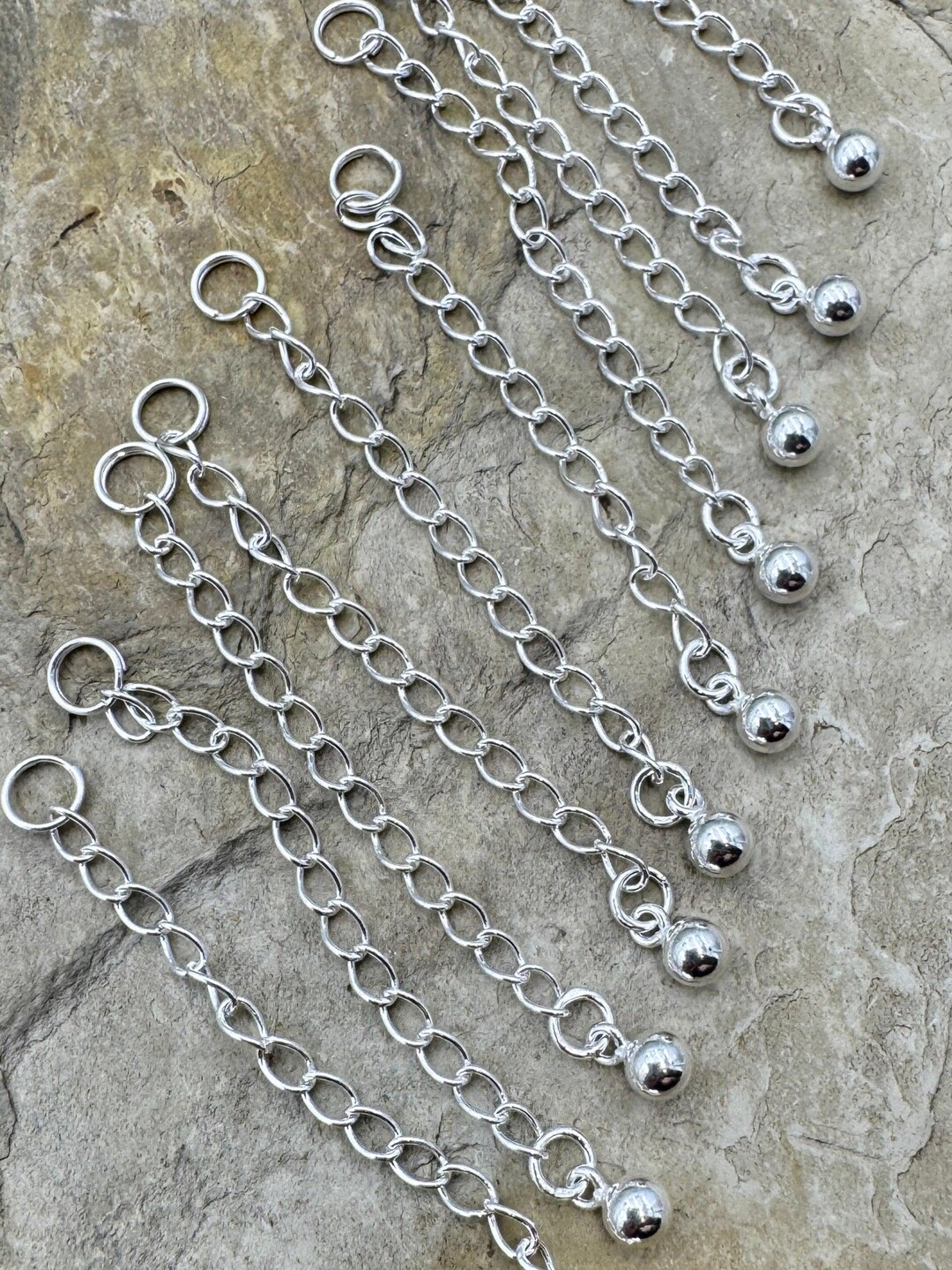 Sterling Silver Extender Chain for Necklace, 2 Inch Extender With Split ...