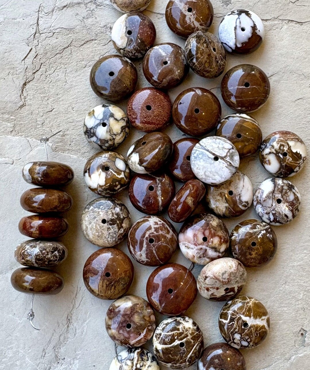 Rare Aaa+ Arizona Wild Horse Big 15mm Rondelle Beads, Package of 5 ...