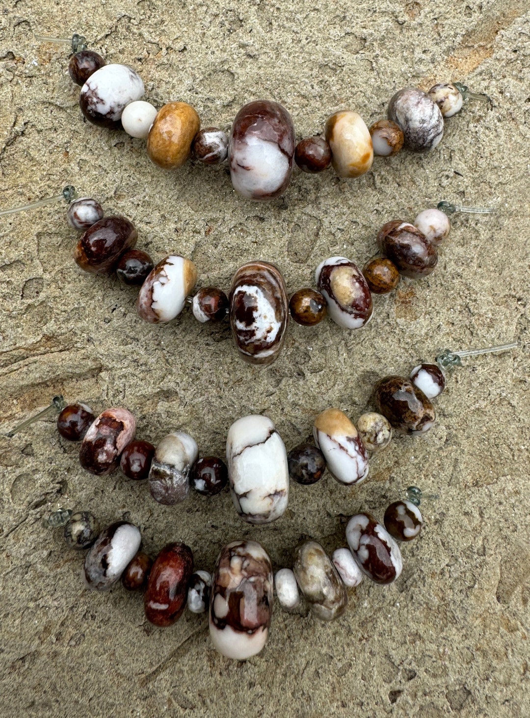 Rare Aaa Arizona Wild Horse 8-13mm Rondelle Bead Focal Set, 11 Bead Set ...