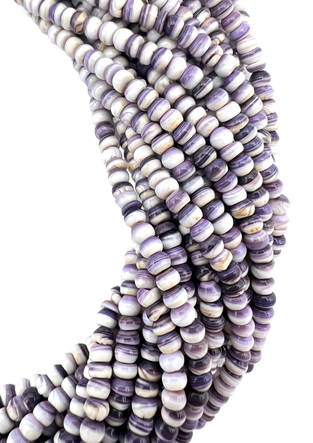 Rare Purple Wampum 4mm Rondelle Beads , 16 Inch Strand - Etsy