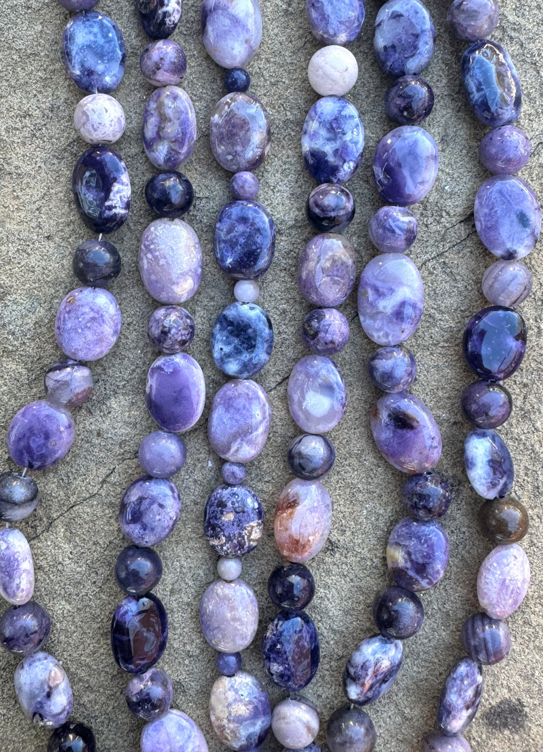 Rare Utah Tiffany Stone 5-8mm Round and 10x12mm Oval Beads Designer ...